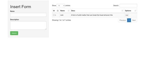 Crud React Datatable