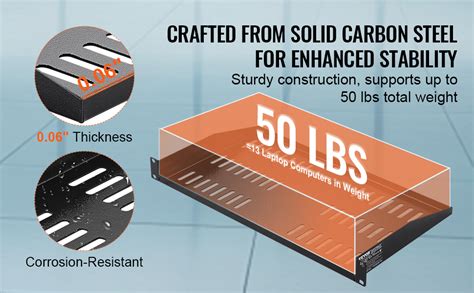 Vevor 2pcs 1u Server Rack Shelf 10 254 Mm Depth Vented Rack Mount Shelf Tray Vevor Us