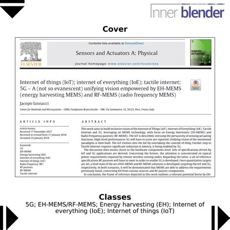 Pdf Internet Of Things Iot Internet Of Everything Ioe Tactile Internet 5g A Not So