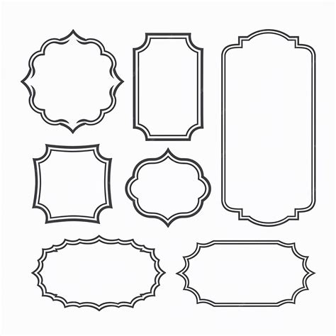 Premium Vector A Collection Of Decorative Ornate Frame Shapes There