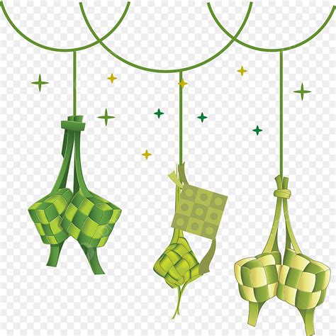 Ilustrasi Vektor Ketupat Untuk Ramadhan Idul Fitri Kelezatan Makanan