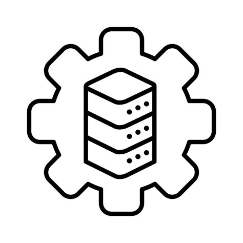 Data Storage System Automation Outline Icon Vector Illustration Vector Art At Vecteezy