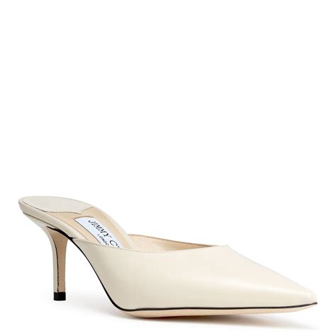 Jimmy Choo Rav 65 Leather Mules In Natural Lyst