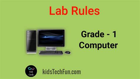 Lab Rules Grade 1 Computers Part 4 Cbse Lab Rules Dos And Don