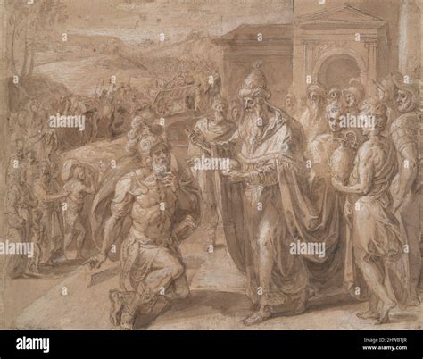 Abraham And Melchizedek Artist Crispin Van Den Broeck Flemish Ca