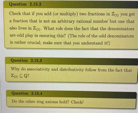 Solved Does Z2 Contain 26 Check That If You Add Or