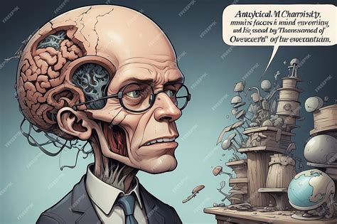 Premium Photo Cartoon Character With Title Analytical Adversity