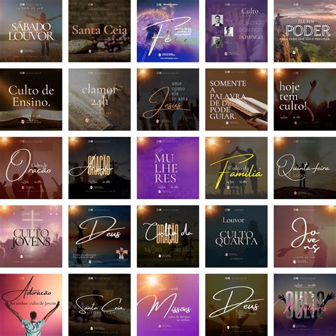 50 Artes Gospel Evangélico Editáveis no Canva Elo7