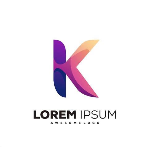 Free Vector K Letter Colorful Logo Gradient Vector