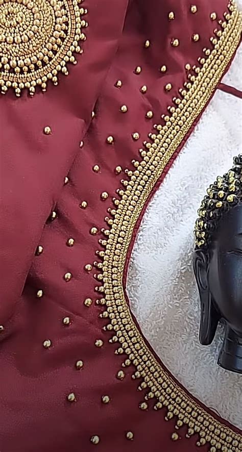 Brown Blouse Aari Work Design Hand Work Blouse Design Blouse Designs Blouse Work Designs