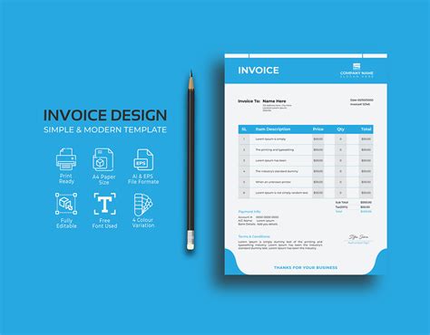 Invoice Design Behance