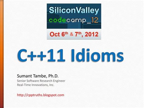 C11 Idioms Silicon Valley Code Camp 2012 Ppt