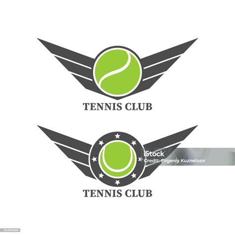 흰색 배경에 공 날개 텍스트의 색상 일러스트레이션 세트입니다 Championship에 대한 스톡 벡터 아트 및 기타 이미지