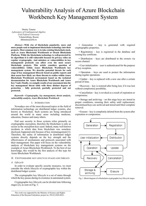 Pdf Vulnerablity Analysis Of Azure Blockchain Workbench Key Management System