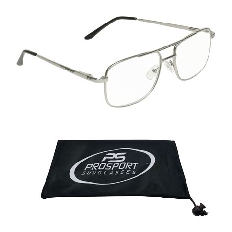 Prosport Progressive Multifocal Aviator Reading Trifocal Glasses Silver