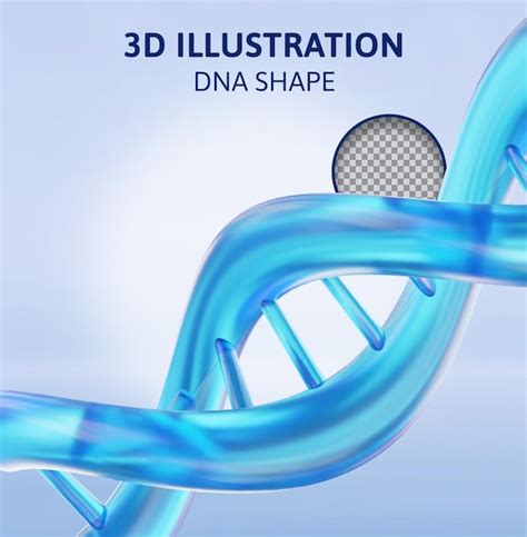 Premium Psd Dna Shape 3d Rendering Illustration