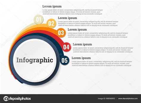 Infographic Reports Workflow Each Step Total Topics Stock Vector By