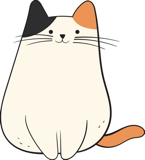 Cute Cat Drawing Clipart Design Illustration 48565972 Png