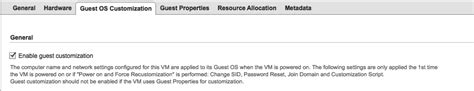 Guest Os Customization In Vchs It 20
