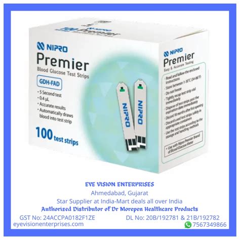 Sugar Test Strips Nipro Premier 100 By Eye Vision Enterprises At Best