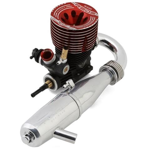 REDS 721 Scuderia Gen4 Pro 3 5cc 21 Off Road Nitro Engine Combo With 2143 M Exhaust Pipe