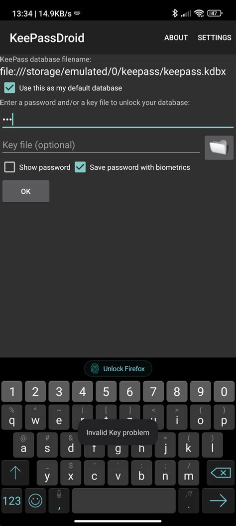 biometric unlock stopped working exception when turning on biometric unlock · issue 1964