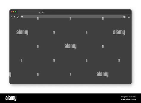 Blank Web Browser Window With Tab Toolbar And Search Field Modern