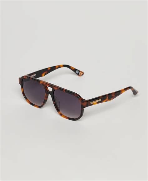 Mens Sdr 70s Aviator Sunglasses In Tort Smoke Fade Superdry