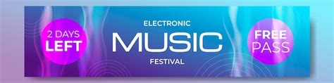 Banner de twitch del festival de música de semitono degradado Vector