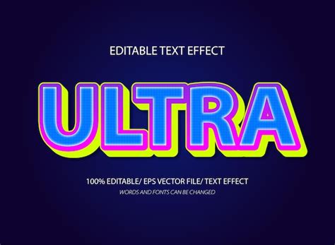 Premium Vector Ultra 3d Editable Text Effect