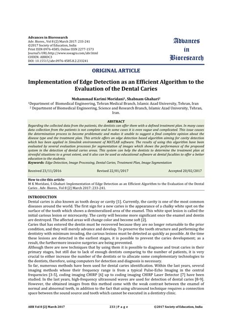 Pdf Implementation Of Edge Detection As An Efficient Algorithm To The