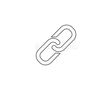 Chain Link Outline Icon Vector Illustration Stock Vector