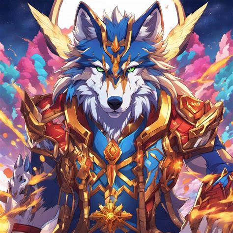 Download Majestic Armored Wolf Fantasy Art Wallpaper