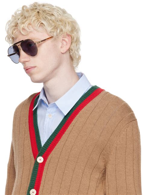 Gucci Gold Aviator Sunglasses Gucci