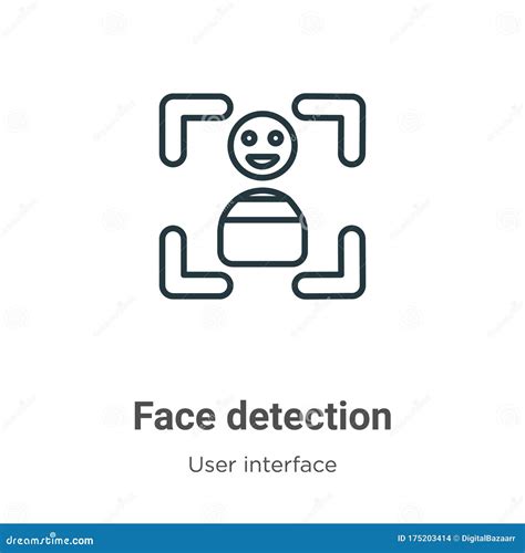 face detection outline vector icon thin line black face detection icon