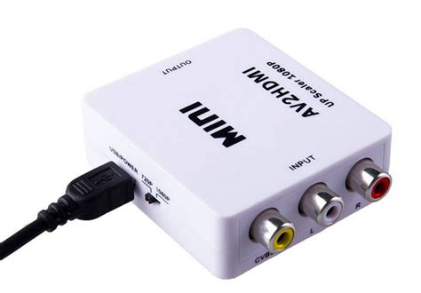 720p 1080p Av Hdmi To Coaxial Hdmi Converter With 3 5mm Audio Av To