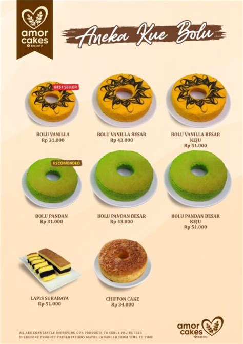 Daftar Harga Bolu Pisang Brownies Dan Dessert Box Amorcakes Bakery