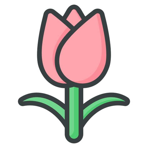Tulip Generic Outline Color Icon