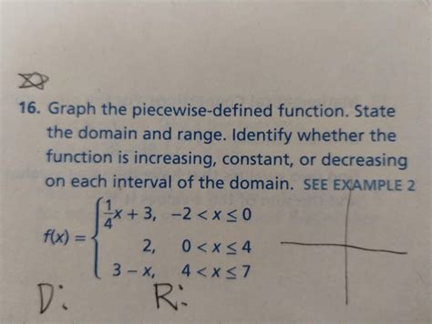 graph the peicewise defined function state the domain and range