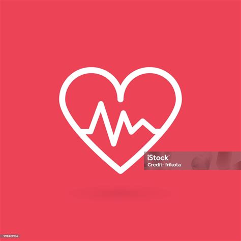 Ilustración De Símbolo De Latidos Del Corazón Electrocardiograma