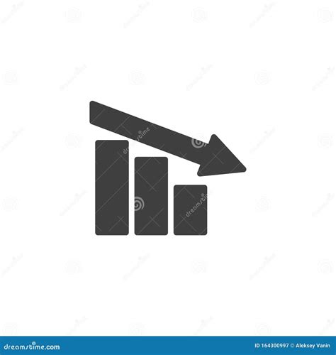 Declining Graph Vector Icon Stock Vector Illustration Of Logo Market