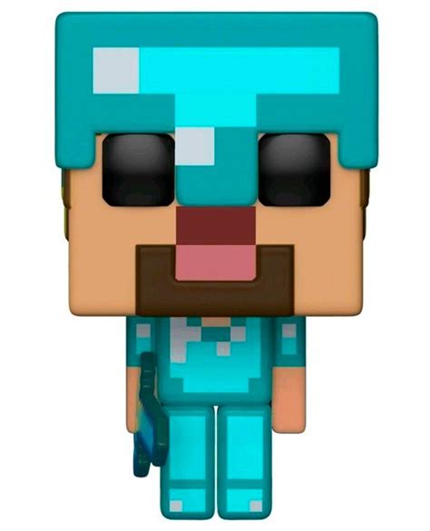 Figura Pop Minecraft Steven In Diamond Armor Gameplanet