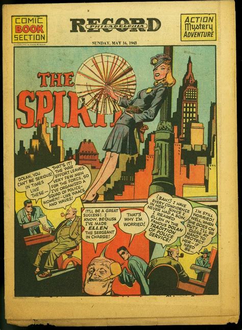 The Spirit Section May 16 1943 Will Eisner My Mystic Lady Luck Vg