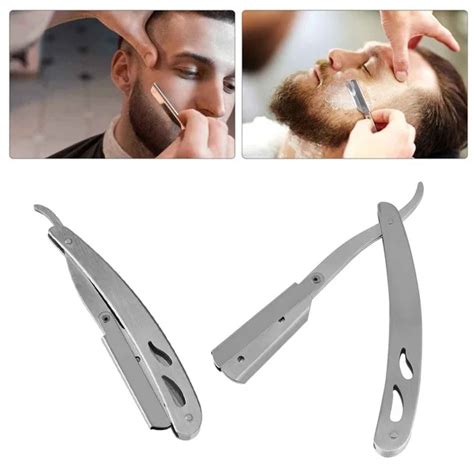 Stainless Steel Folding Shaving Knife Hair Removal Professional Men