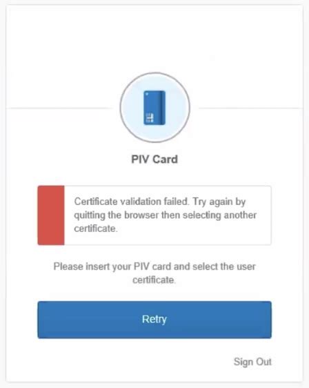 users receive certificate validation failed error message while
