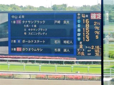 おおさかのたにちゃん On Twitter 中山競馬場 第4レース 3歳未勝利 タナサンブラック