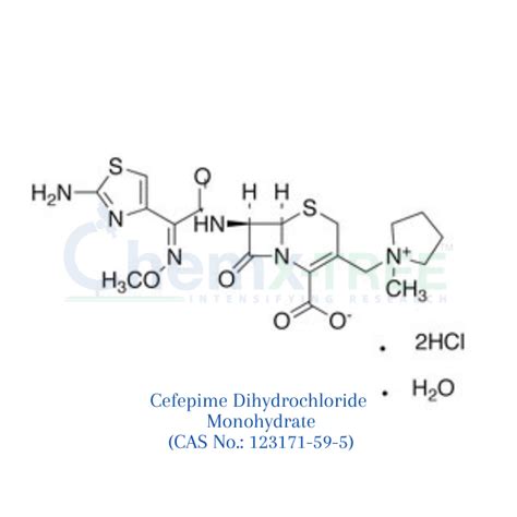 Cefepime Dihydrochloride Monohydrate Api Chemxtree Standards