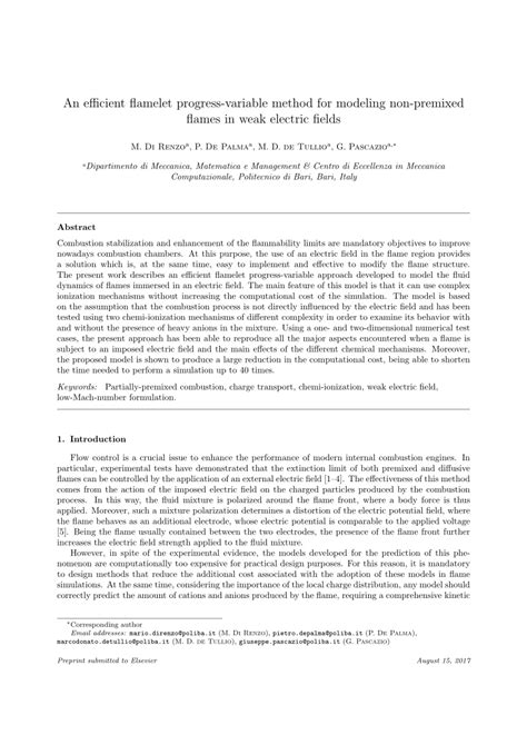 Pdf An Efficient Flamelet Progress Variable Method For Modeling Non Premixed Flames In Weak