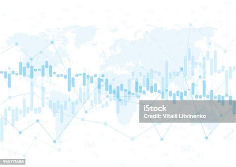 금융 데이터 그래프 차트 벡터 일러스트 레이 션입니다 그래프 차트 금융 추상적인 배경입니다 비즈니스 개념 경제에 대한 스톡 벡터 아트 및 기타 이미지 Istock