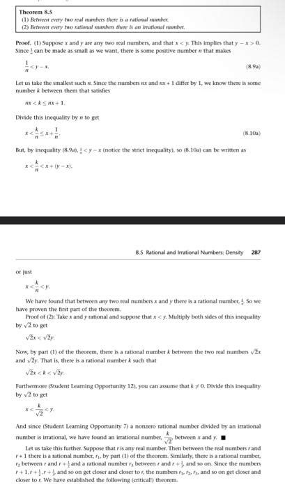 help with 9 by knowing theorem 8 5 explain the